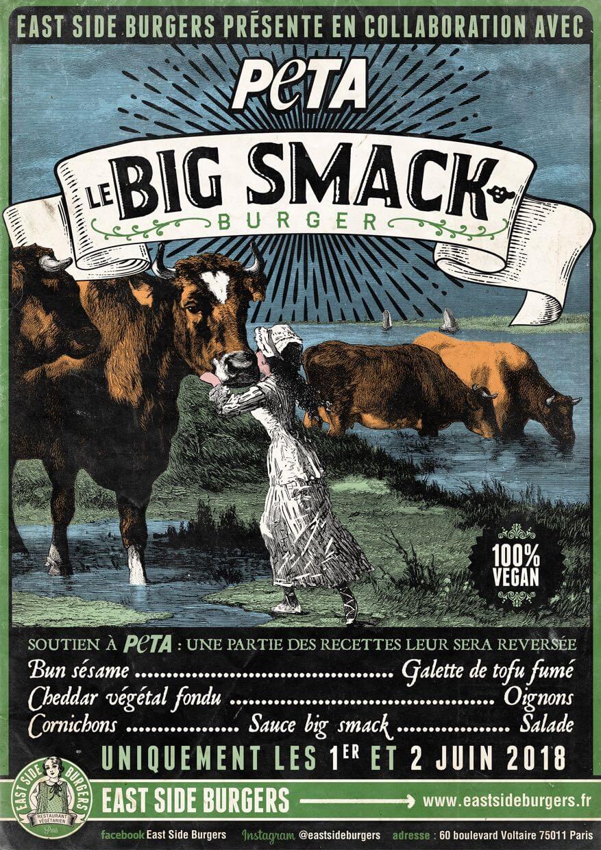 East Side Burgers x PETA : le Big Smack débarque à Paris - Actualités ...